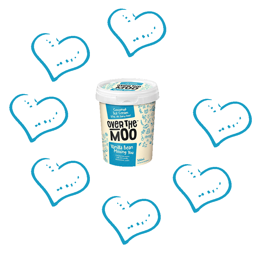 Vanilla Vegan Ice Cream Sticker by Over The Moo for iOS & Android | GIPHY