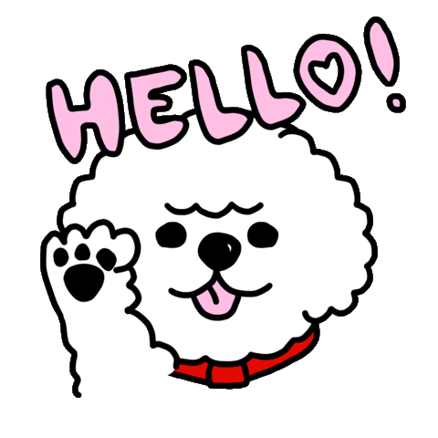 Dog Hello Sticker by Ivo Adventures for iOS & Android | GIPHY