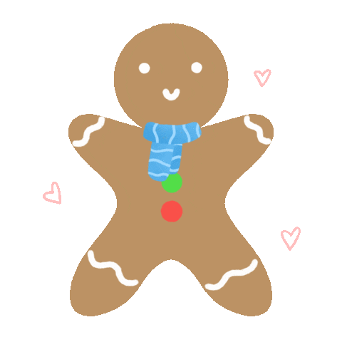 Happy Gingerbread Man Sticker for iOS & Android | GIPHY