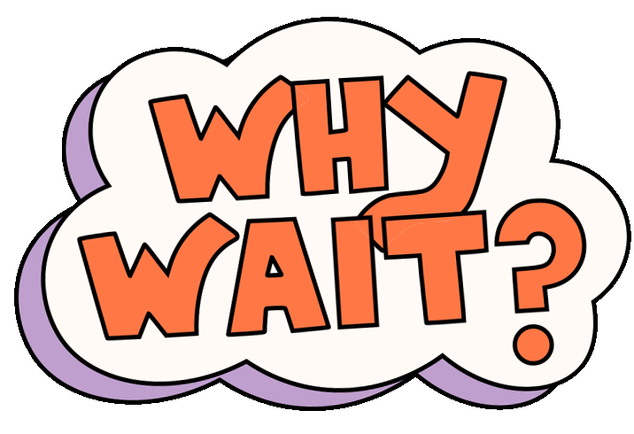 Why Wait Sticker by Martina Martian for iOS & Android | GIPHY