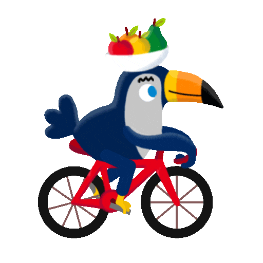 Bike Bird Sticker by Clemens Den Exter for iOS & Android | GIPHY