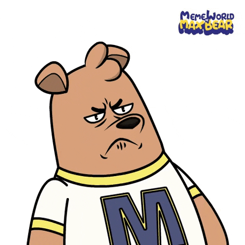 Growl Reaction GIF by Meme World of Max Bear - Find & Share on GIPHY