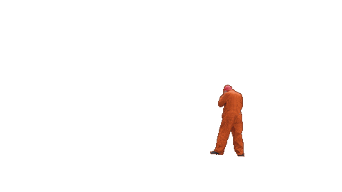 Orange Jumpsuit Dancing Sticker by Aaron B. for iOS & Android | GIPHY