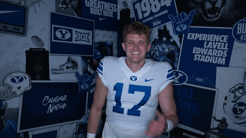 Byu Football Jacob Conover GIF by BYU Cougars - Find & Share on GIPHY