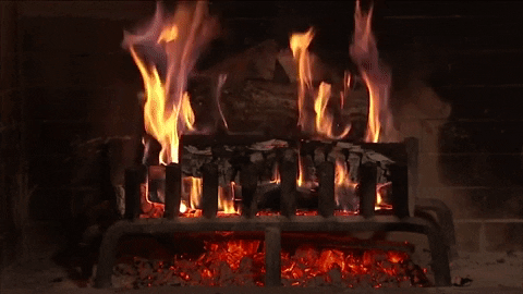 Burning Yule Log Screensaver