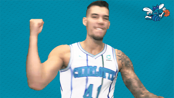 Happy Willy Hernangomez GIF by Charlotte Hornets - Find & Share on GIPHY