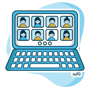 Meeting Video Call Sticker by myHQ for iOS & Android | GIPHY