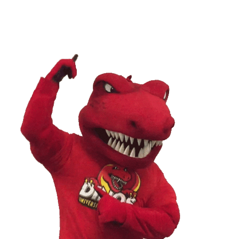 T-Rex Cheer Sticker by University of Calgary for iOS & Android | GIPHY