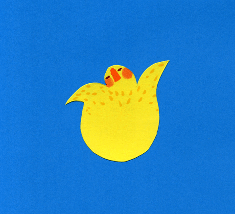 Yellow Bird GIF by Philippa Rice - Find & Share on GIPHY