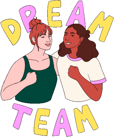Friends Teamwork Sticker by Clémence Gouy for iOS & Android | GIPHY