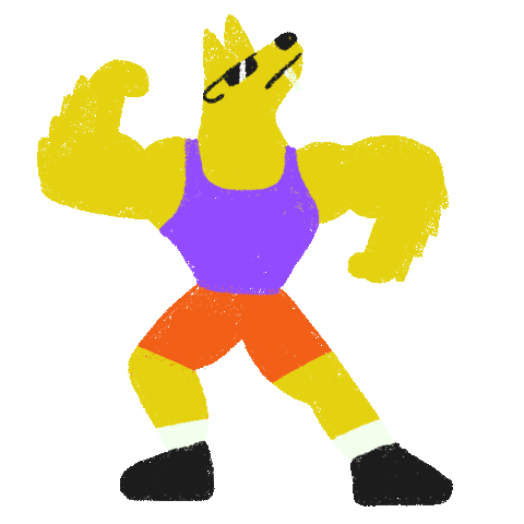 Halloween Muscle Sticker by Henri Campeã for iOS & Android | GIPHY