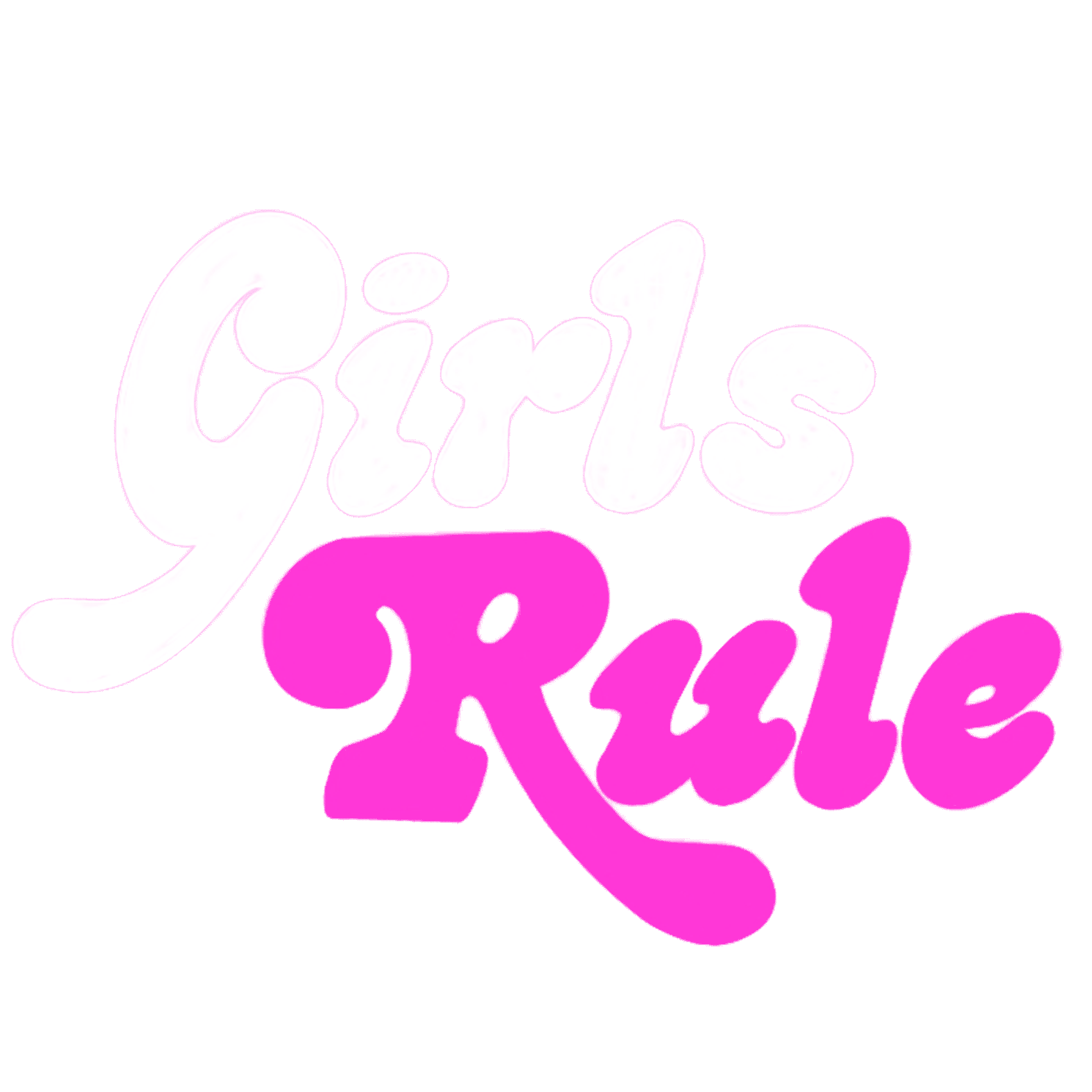 Girls Rule Pink Sticker by Blair Roberts for iOS & Android | GIPHY