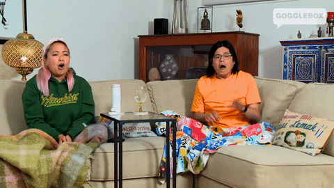 Shocked Watching Tv GIF by Gogglebox Australia - Find & Share on GIPHY