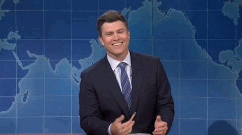 Colin Jost Shrug GIF by Saturday Night Live - Find & Share on GIPHY