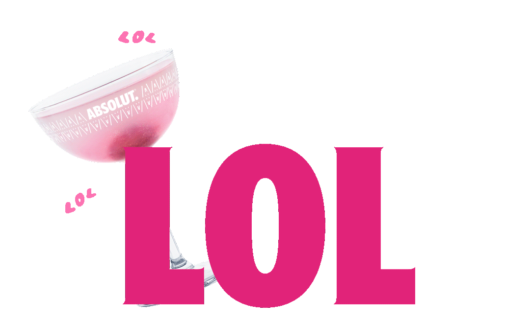 Laugh Lol Sticker by Absolut Vodka for iOS & Android | GIPHY