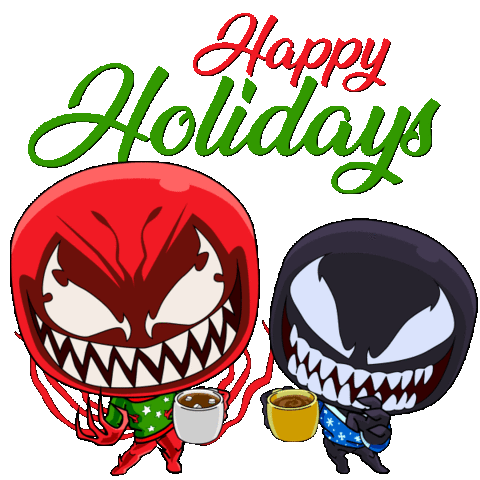 Happy Merry Christmas Sticker by Venom Movie for iOS & Android | GIPHY