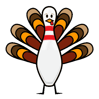 3 Strikes Thanksgiving Sticker by Bowlero for iOS & Android | GIPHY