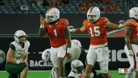 College Football GIF by Miami Hurricanes - Find & Share on GIPHY