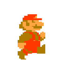 8 Bit Mario Running Gif