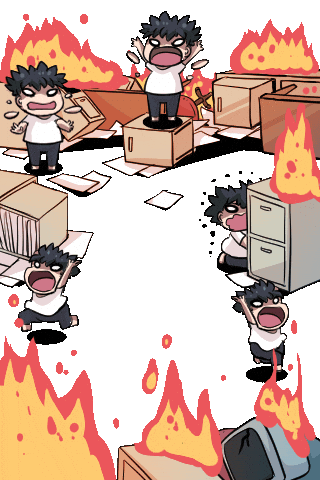 Burning Freak Out Sticker by Jin for iOS & Android | GIPHY