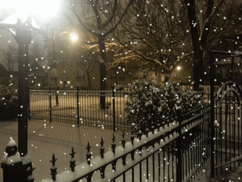 Snowing In The City Gif