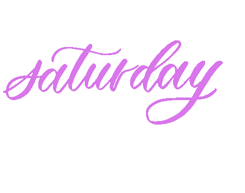 Saturday Morning Lettering Sticker by pensandnibs for iOS & Android | GIPHY