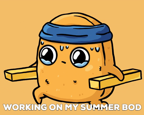 Summer Working Out GIF by Sad Nuggie - Find & Share on GIPHY