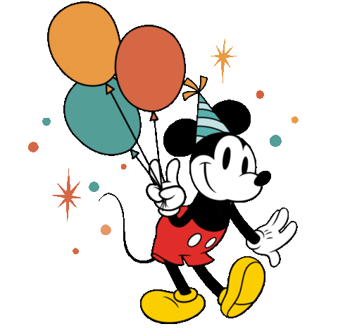 Excited Happy Birthday Sticker by Mickey Mouse for iOS & Android | GIPHY