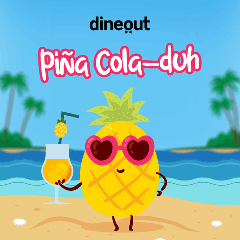 Pina Colada Summer GIF by Dineout - Find & Share on GIPHY