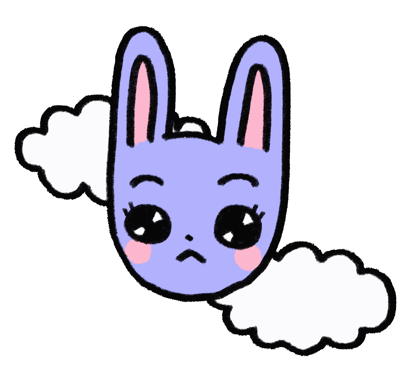 Bunny Blink Sticker by Bianca Maradiaga for iOS & Android | GIPHY