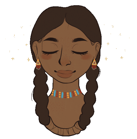 Indigenous People Girl Sticker by kihew awasis for iOS & Android | GIPHY