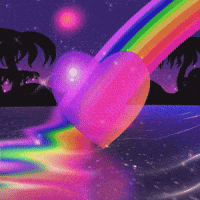 Animated Neon Hearts Gif