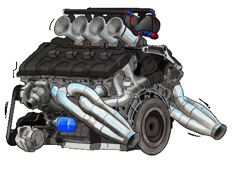 V8 Engine Animated Gif