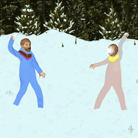 Animated Snowball Fight Gif