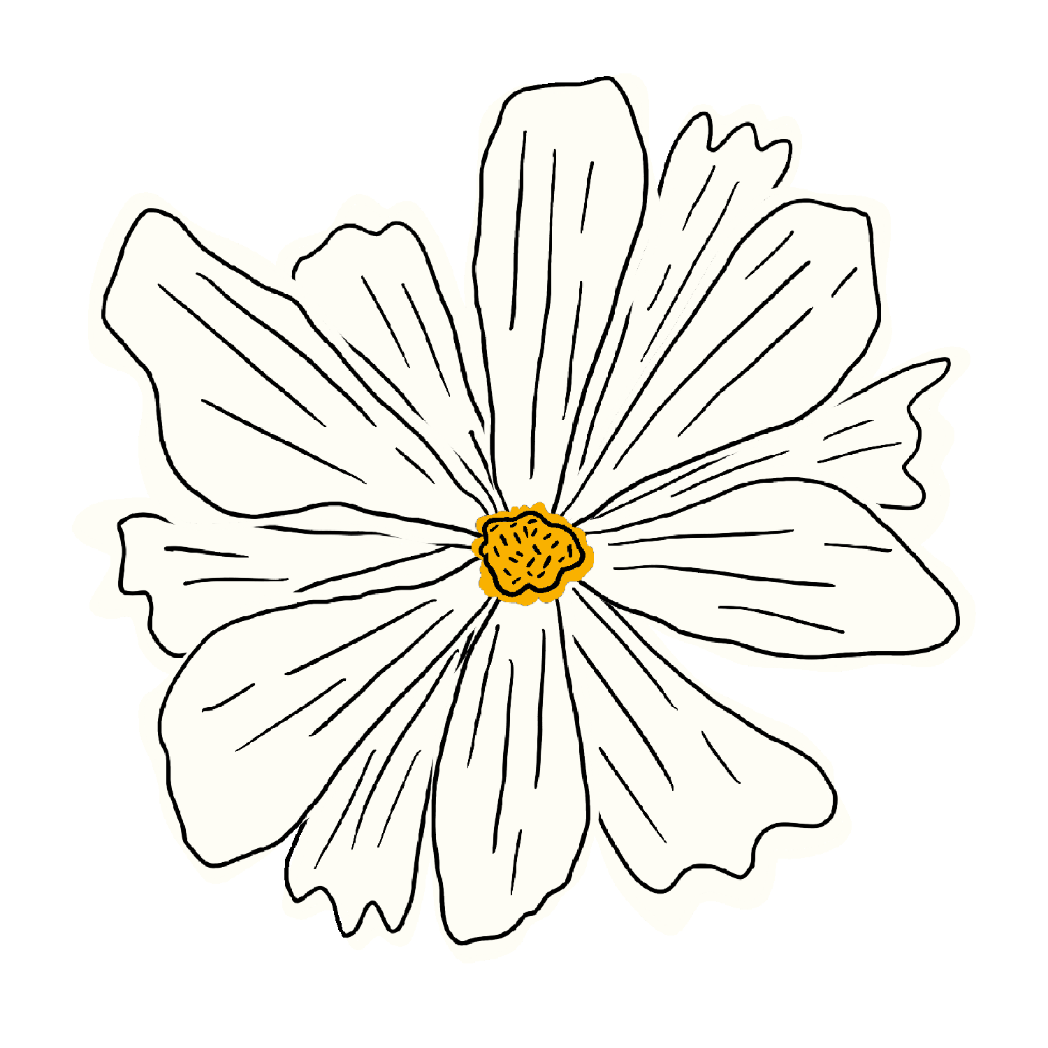 White Flower Sticker by Nhena for iOS & Android | GIPHY