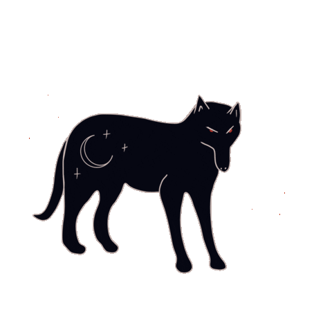 Black Dog Occult Sticker by Rhianna Moon for iOS & Android | GIPHY