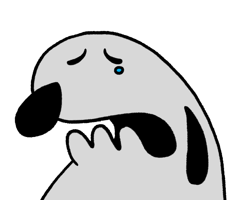 Sad Dog Sticker by DOGZZZ for iOS & Android | GIPHY