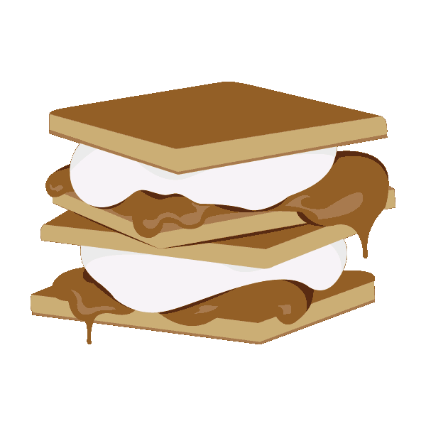 Camping Graham Cracker Sticker by Boldfaced Goods for iOS & Android | GIPHY