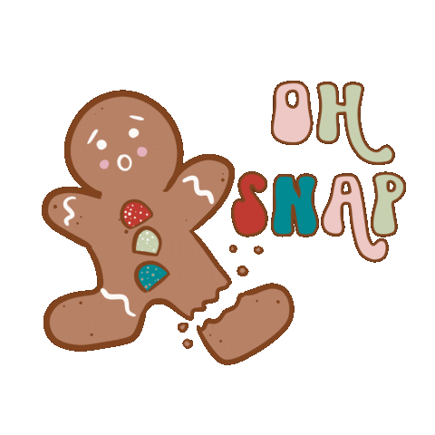 Gingerbread Man Oh Snap Sticker for iOS & Android | GIPHY