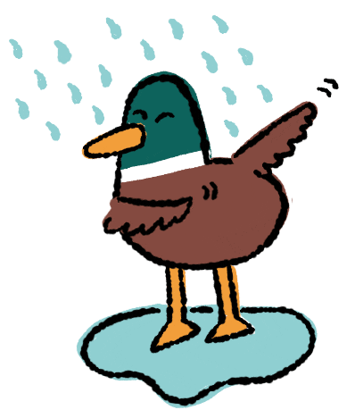 Rain Duck Sticker for iOS & Android | GIPHY