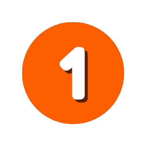 Orange Number Sticker for iOS & Android | GIPHY