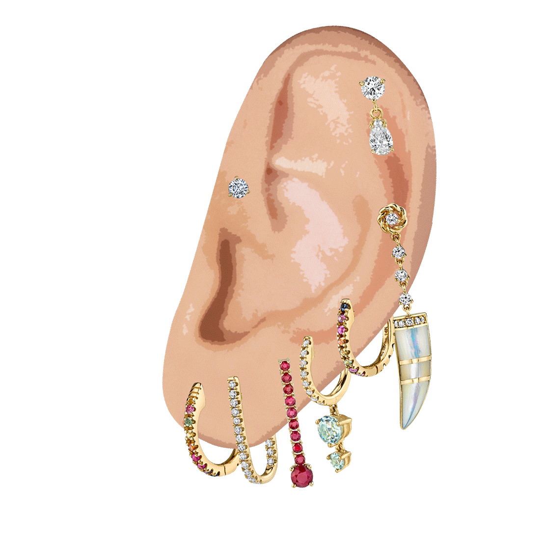 Rainbow Piercing Sticker by Thelastline for iOS & Android | GIPHY