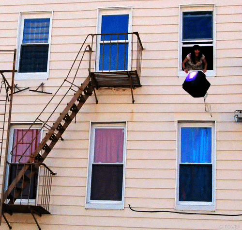 Throwing A Tv Out Of The Window GIFs - Get the best GIF on GIPHY