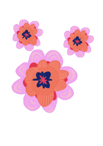Pink Flowers Sticker by printplaylearn for iOS & Android | GIPHY