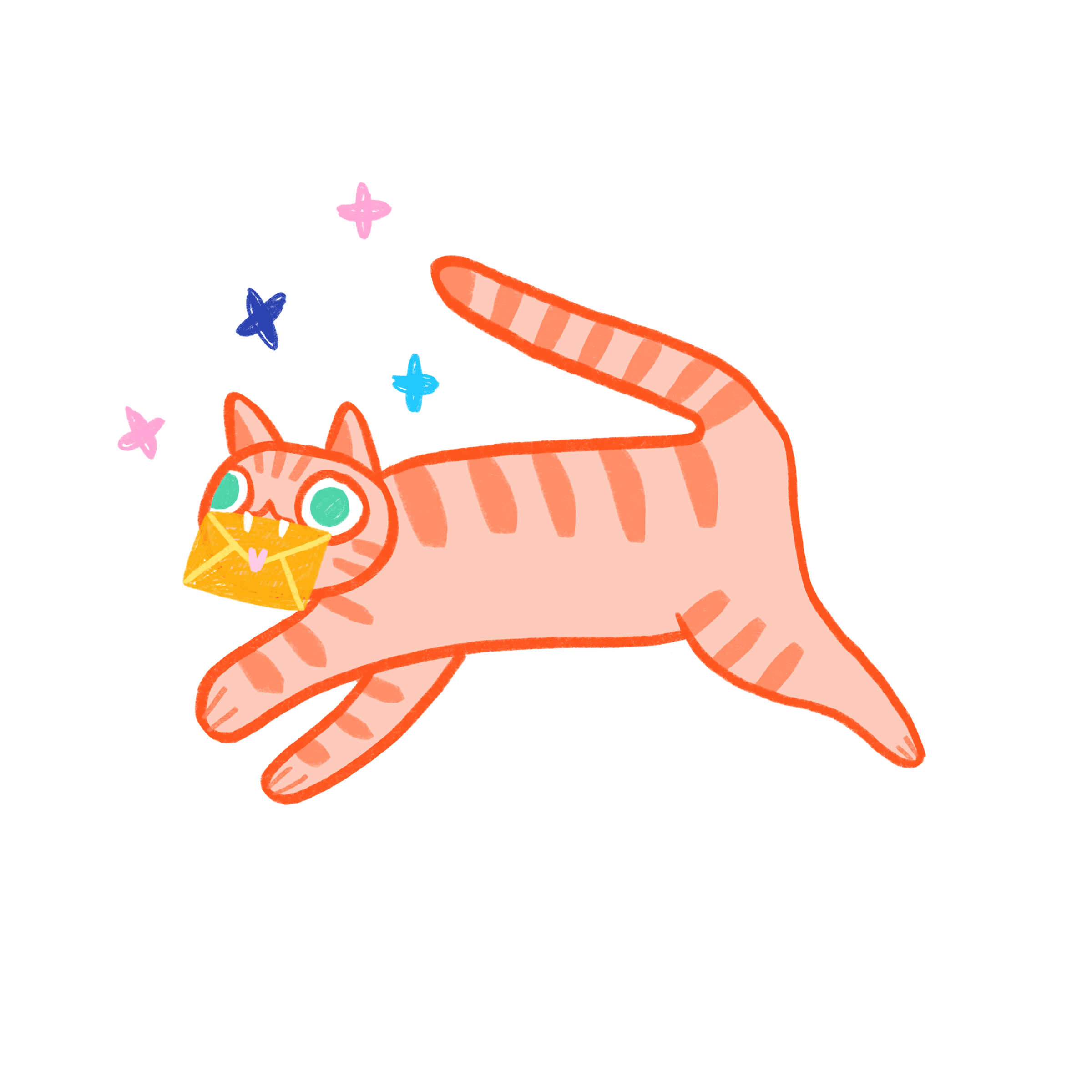 Post Office Cat Sticker by heidiroo for iOS & Android | GIPHY