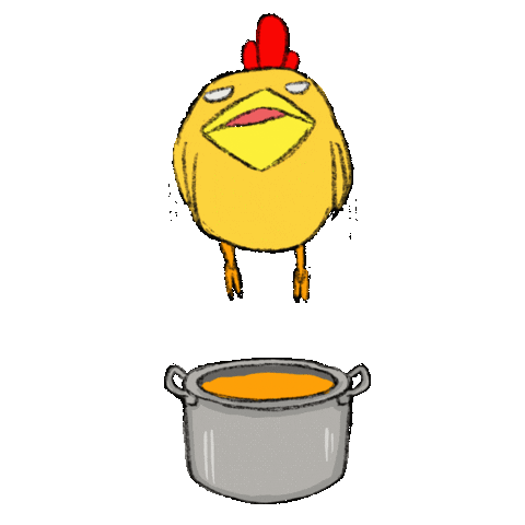 Chicken Soup Falling Sticker by ShiGai for iOS & Android | GIPHY