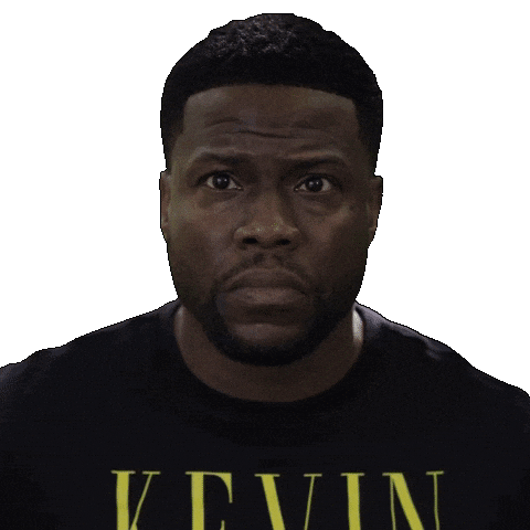 Kevin Hart Shocked Face Gif