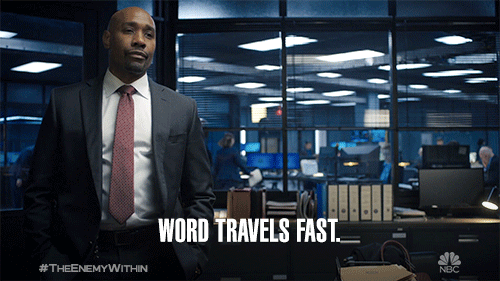 The Enemy Within Word Travels Fast GIF by NBC - Find & Share on GIPHY