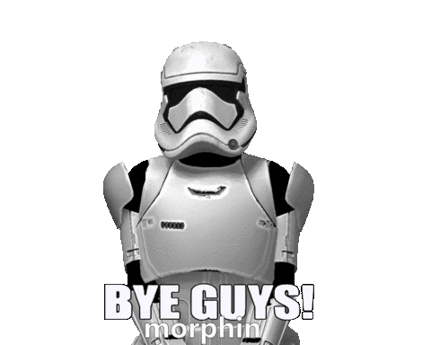 Star Wars Goodbye Sticker by Morphin for iOS & Android | GIPHY