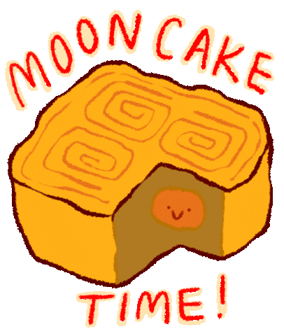 Moon Cake Festival Sticker by Katharine Kow for iOS & Android | GIPHY